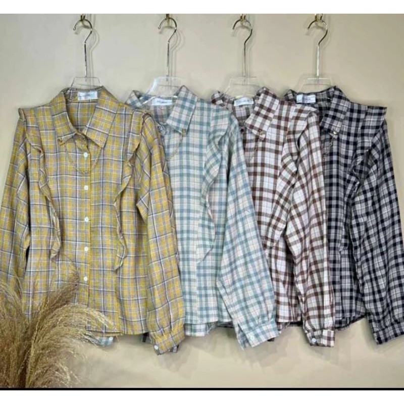 Jual cysa top pattern | kemeja Raffle | Shopee Indonesia