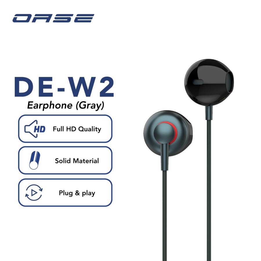 Jual OASE DE-W2 Bass Ultra HD Earphone DEW2 | Shopee Indonesia