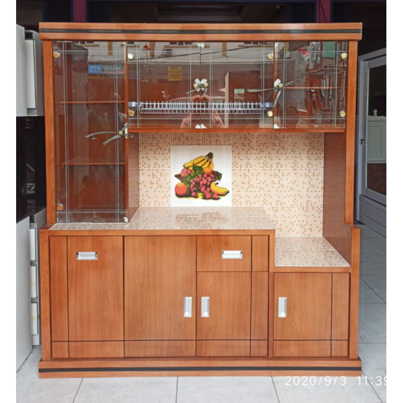 Jual LEMARI SAYUR/LEMARI DAPUR/RAK PIRING NADERA 4PINTU | Shopee Indonesia