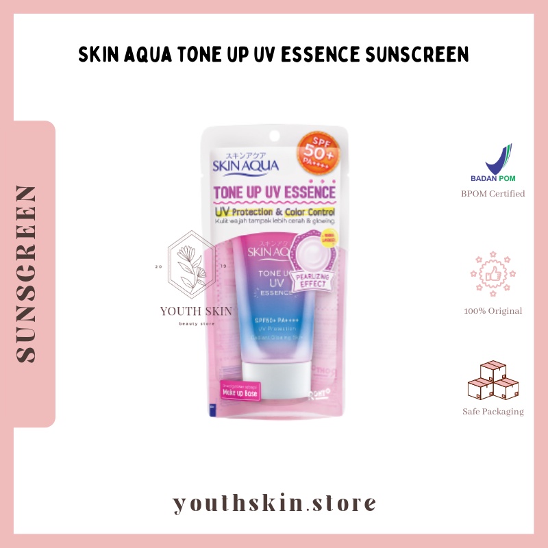 Jual SKIN AQUA Tone Up UV essence sunscreen SPF 50+ PA++++ 40 gr | Shopee Indonesia