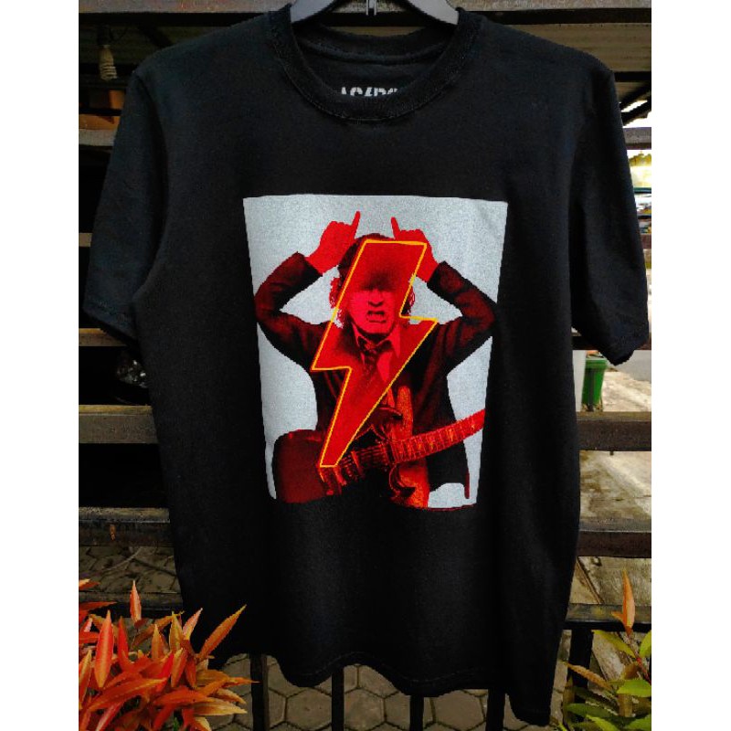 Jual TSHIRT AC⚡DC ANGUS FINGER HORNS | Shopee Indonesia