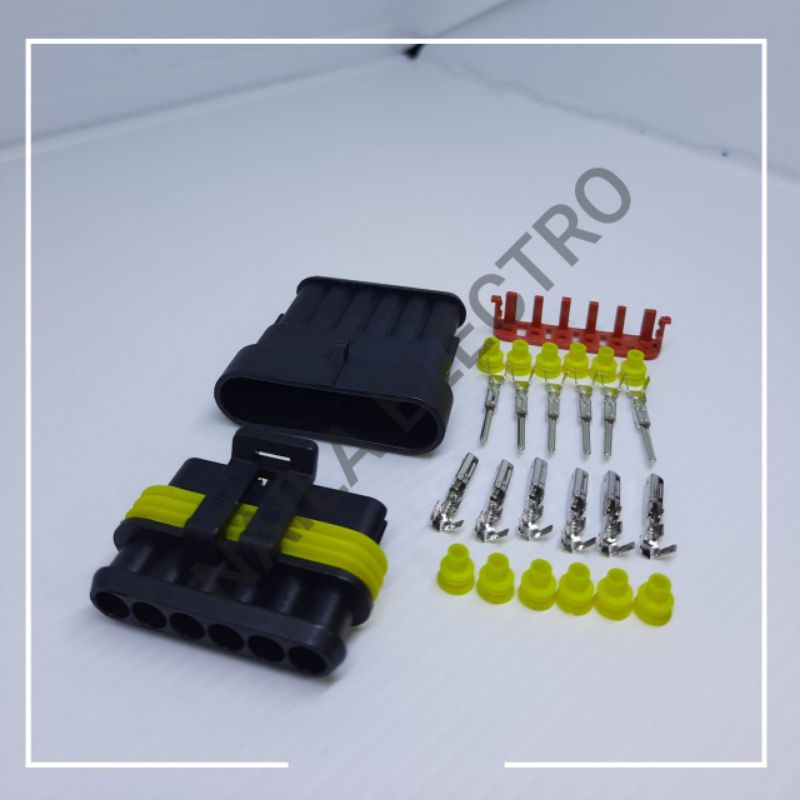 Jual Soket Motor 6 Pin Anti Air - Soket Mobil 6 Pin anti Air Waterproof ...