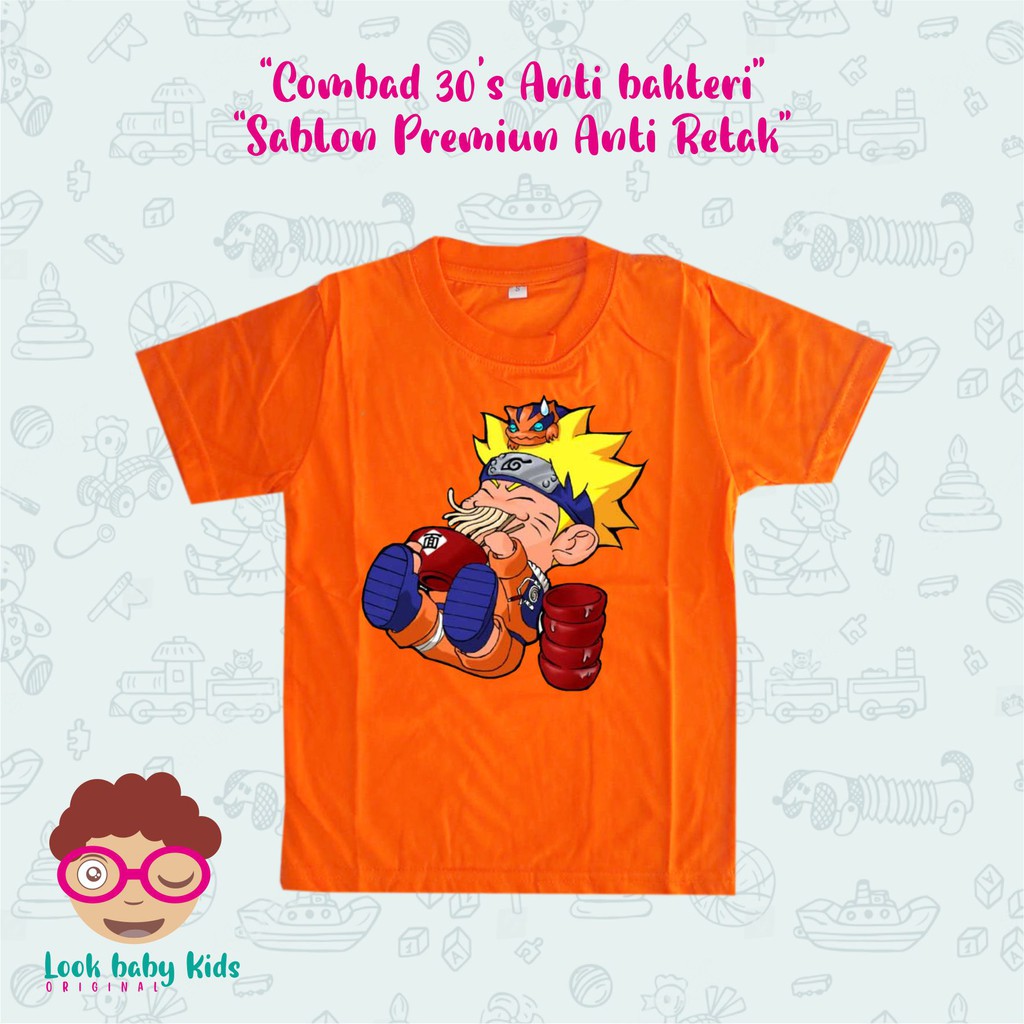 Jual KAOS ANAK 2-12TH NARUTO RAMEN Bahan Katun | Shopee Indonesia