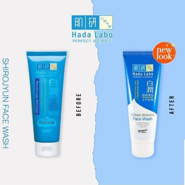 Jual Hada Labo Shirojyun Face Wash Ultimate Whitening 50ml / 100ml ...