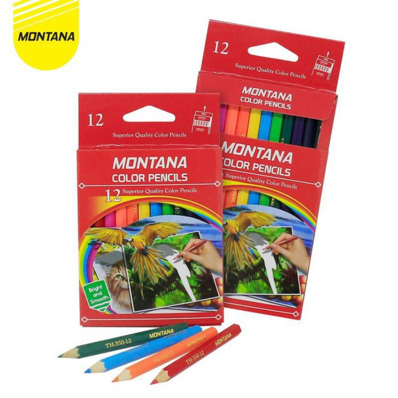 Jual PENSIL WARNA PENDEK ISI 12 warna Montana/Davis/nano-nano | Shopee ...