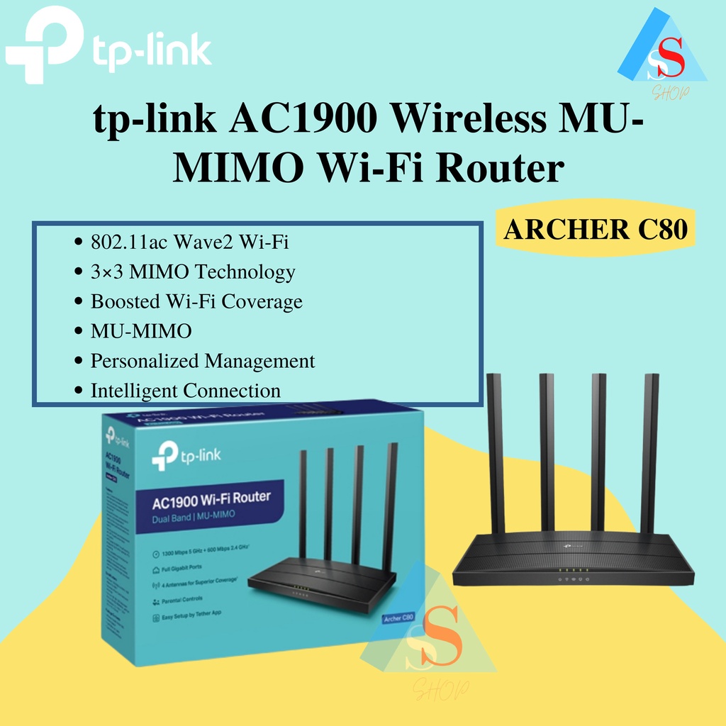 Jual TP-Link Archer C80 AC1900 Wireless MU-MIMO Wi-Fi Router | Shopee ...