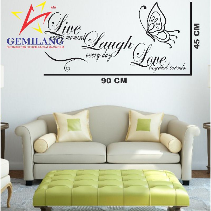Jual STIKER DINDING DEKORASI DINDING/STIKER DINDING TULISAN/DEKORASI ...