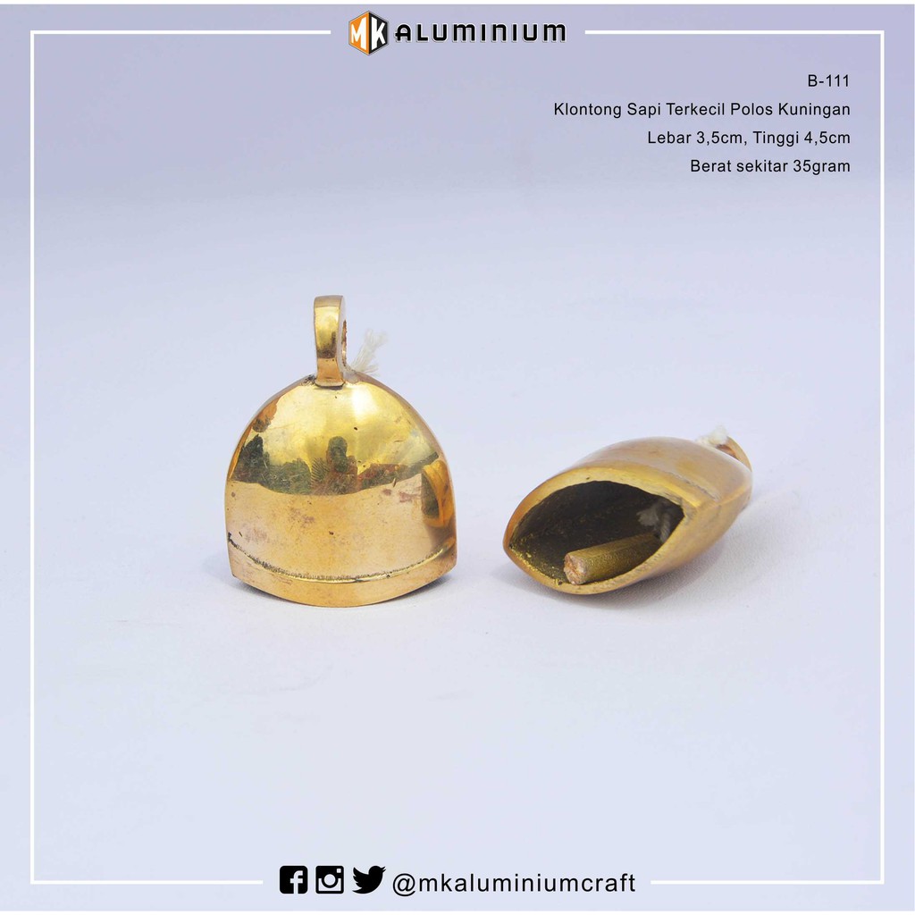 Jual Klontong Sapi Polos terkecil Bandul Kalung Binatang - Klinting ...