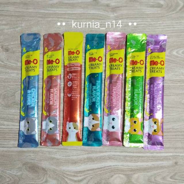 Jual Me-O Creamy Treats 15 gr / MeO snack liquid, sachet 15 gr | Shopee ...