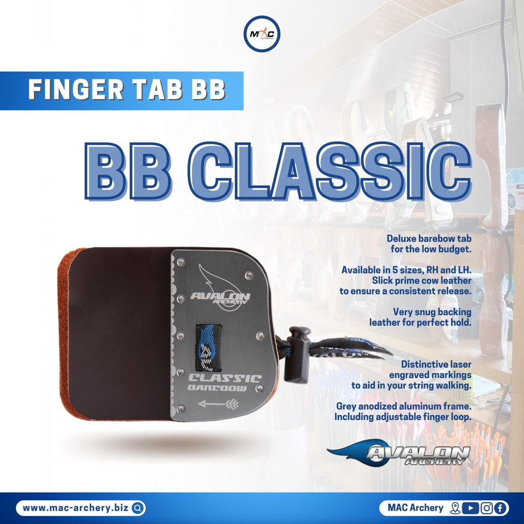 Jual AVALON CLASSIC BAREBOW FINGERTAB finger tab busur panah panahan ...