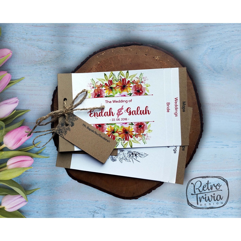 Jual Cetak Undangan Pernikahan Rustic Mewah / Undangan Pernikahan ...