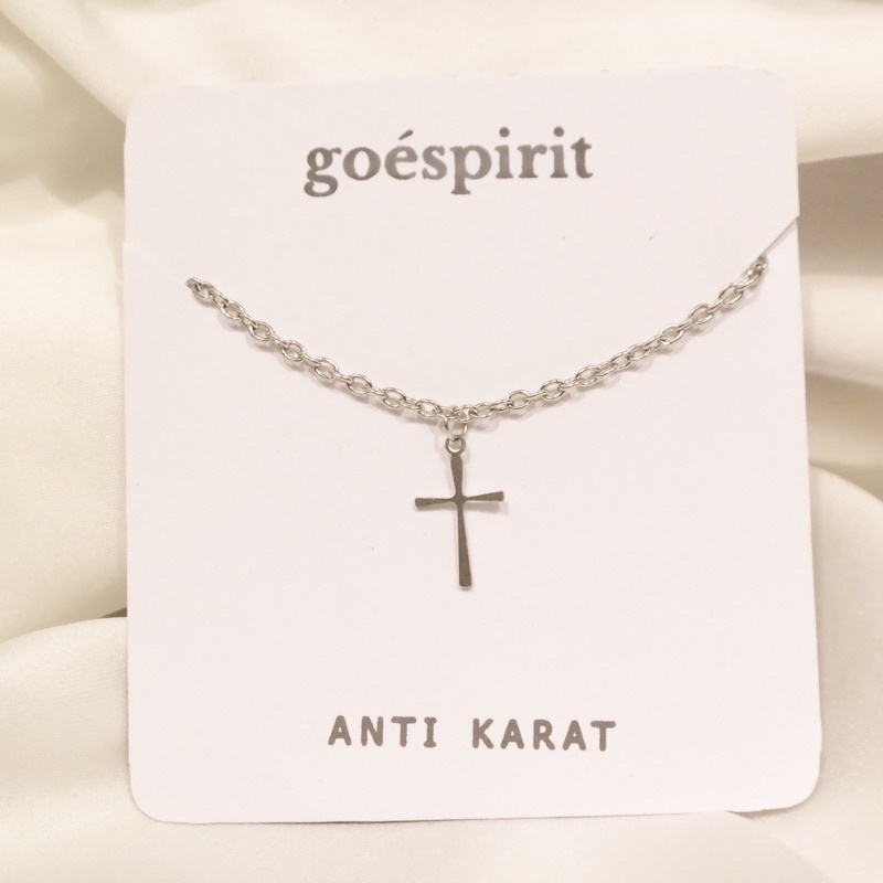 Jual [ANTI KARAT] CHRISTY necklace / Tiny Cross Necklace • Christy ...
