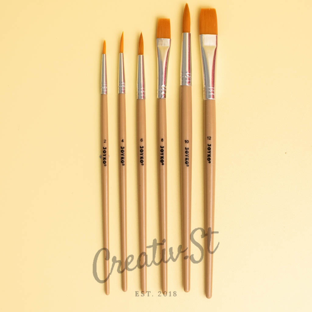 Jual JOYKO Kuas Lukis Set Paint Art Brush Br-5 (6 Pcs Kuas) | Shopee ...
