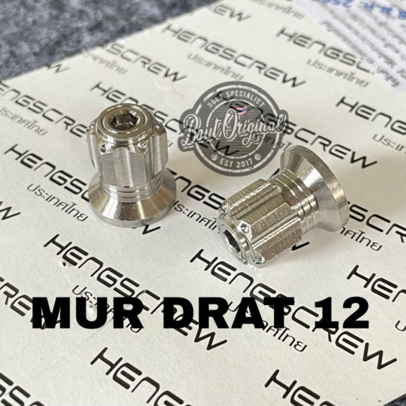 Jual mur head topi m8 drat 12 stainless cnc 5g gear 2 kunci matte ...