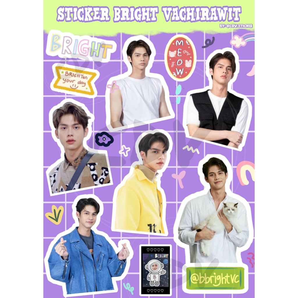 Jual Sticker Bright Vachirawit GMMTV new edition | Shopee Indonesia