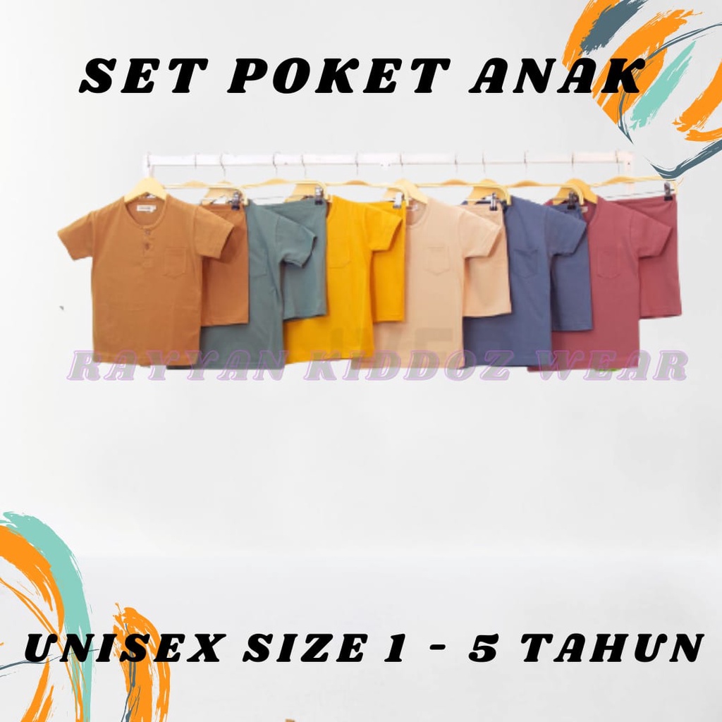 Jual SETELAN ANAK HENLEY POCKET BAJU KAOS ANAK POLOS COTTON COMBED DISTRO BANDUNG | Shopee Indonesia