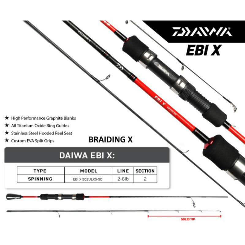 Jual JORAN UDANG DAIWA EBI X 502ULXS-SD 150CM | Shopee Indonesia