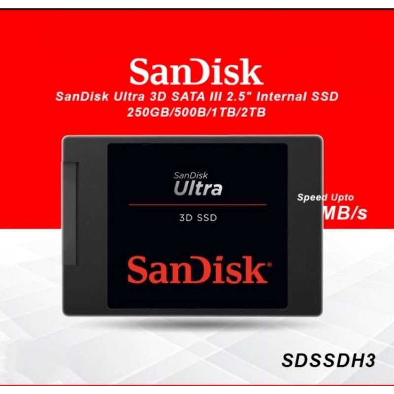 Jual SanDisk Ultra 3D SSD 1TB Nand | SanDisk SSD internal Hardisk Laptop | Shopee Indonesia