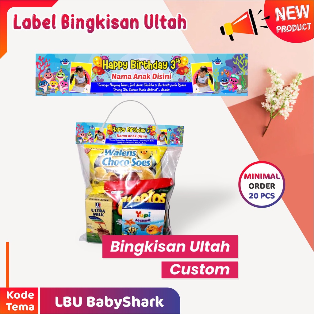 Jual PLASTIK LABEL SNACK ULTAH PLASTIK BINGKISAN ULANG TAHUN CUSTOM ...