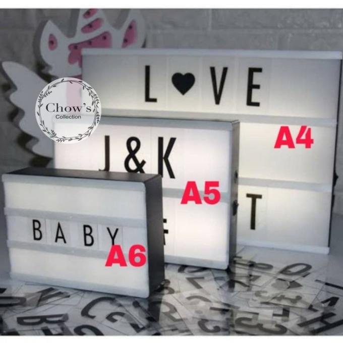 Jual DIY Cinema Light Box / Kotak Lampu Dekorasi Huruf Neon LED ...