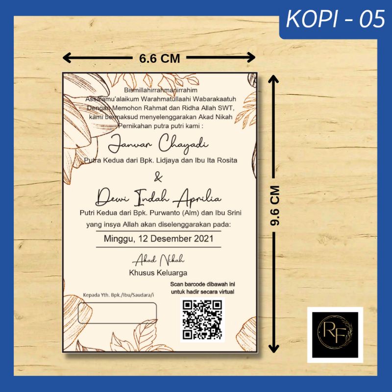 Jual Undangan Kopi Mini Pernikahan [50pcs] ( UK-05 ) | Shopee Indonesia