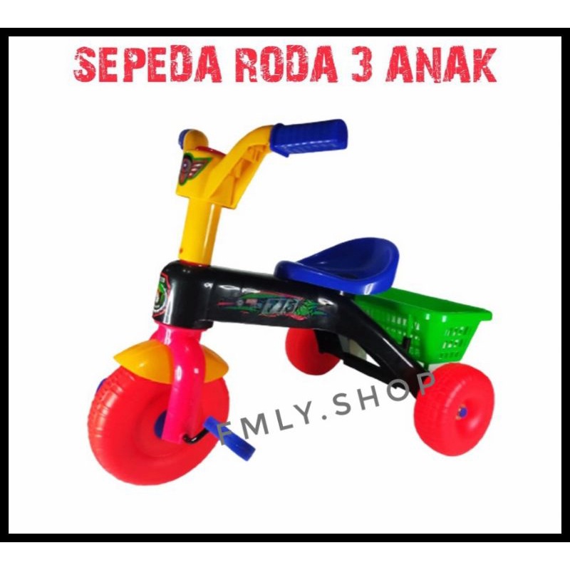 Jual SEPEDA PLASTIK ANAK RODA 3 Mainan Sepeda Tiga Roda Duduk Anak Laki ...