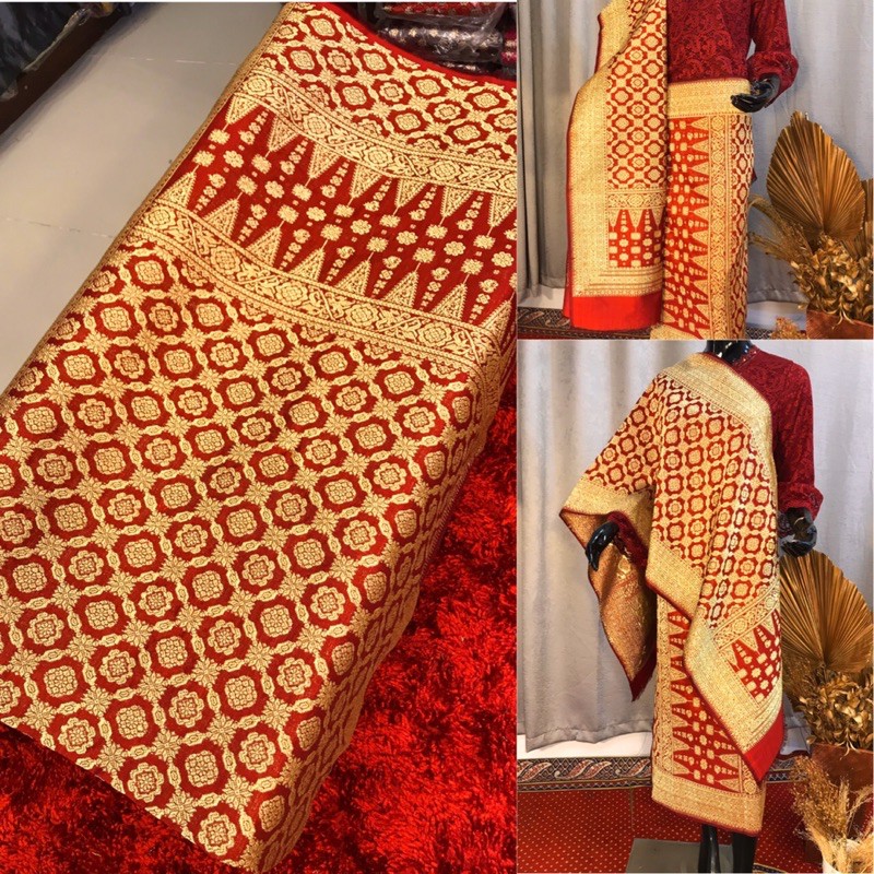 Jual SONGKET TENUN LEPUS 1 BENANG ORI - SONGKET ILHAM PALEMBANG | Shopee Indonesia