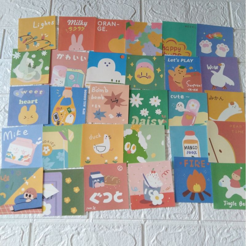 Jual memo Background paper SHARE isi 10 ukuran 8x8cm untuk DIY bujo ...
