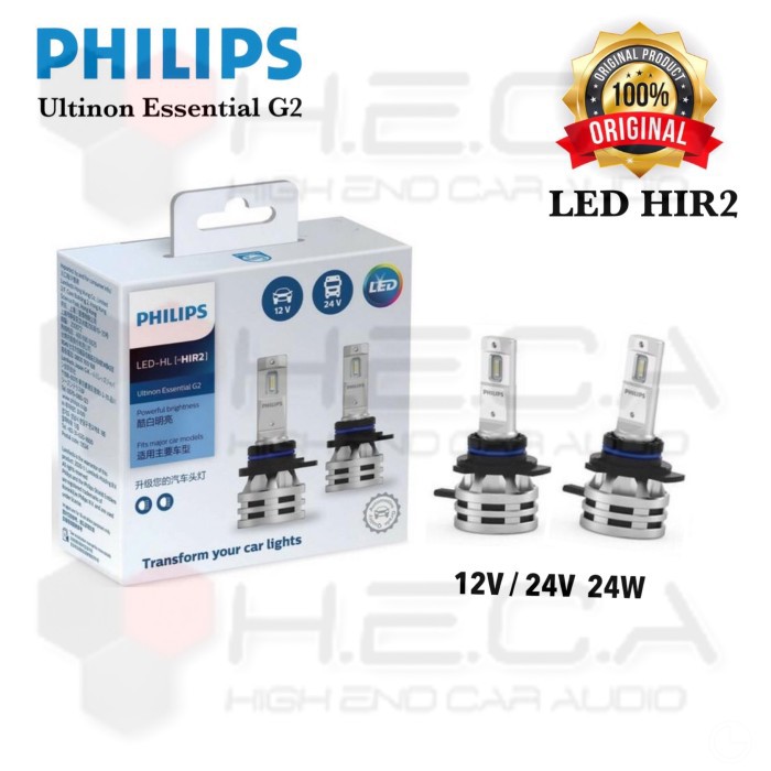 Jual LED Philips HIR2 Ultinon Essential G2 6500K 12V/24V 24W Lampu ...