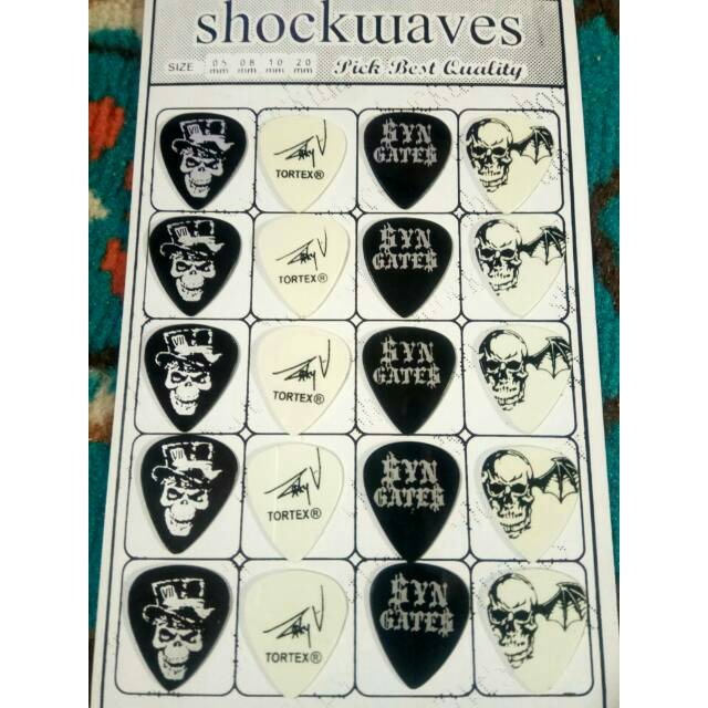 Jual Pick Gitar A7X Syn Gates & Zacky V (20biji) | Shopee Indonesia