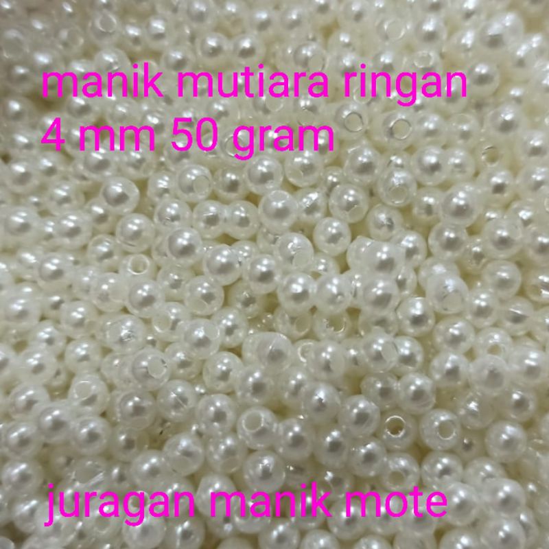 Jual 50 gram manik mutiara ringan putih bw | Shopee Indonesia