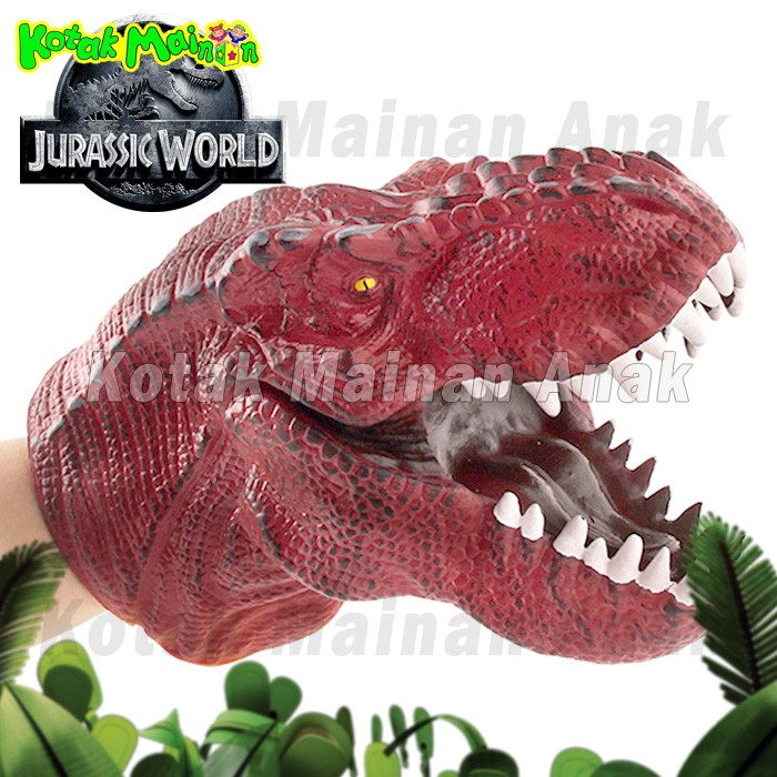 Jual Kepala Dinosaurus Red Tyrannosaurus Rex Merah Dino Head Hand ...