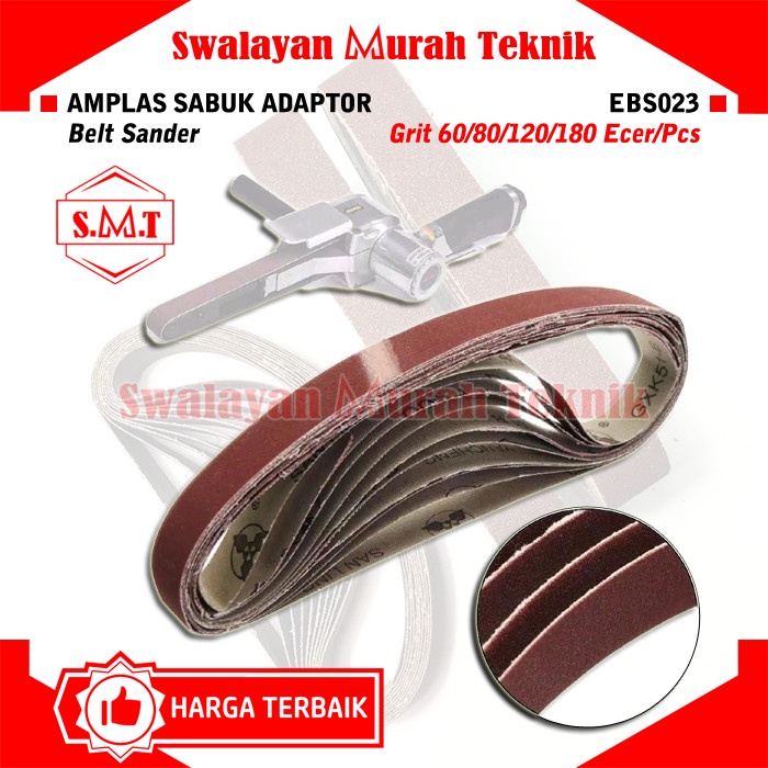 Jual Amplas Sabuk Adaptor Belt Sander EBS023 Grit 60/80/120/150/180/240 ...