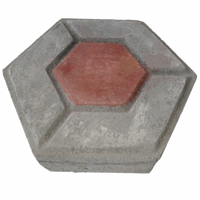 Jual PAVING BLOCK - CONBLOCK MODEL SEGI 6 MERAH DAN BATA POLOS PERMETER ...