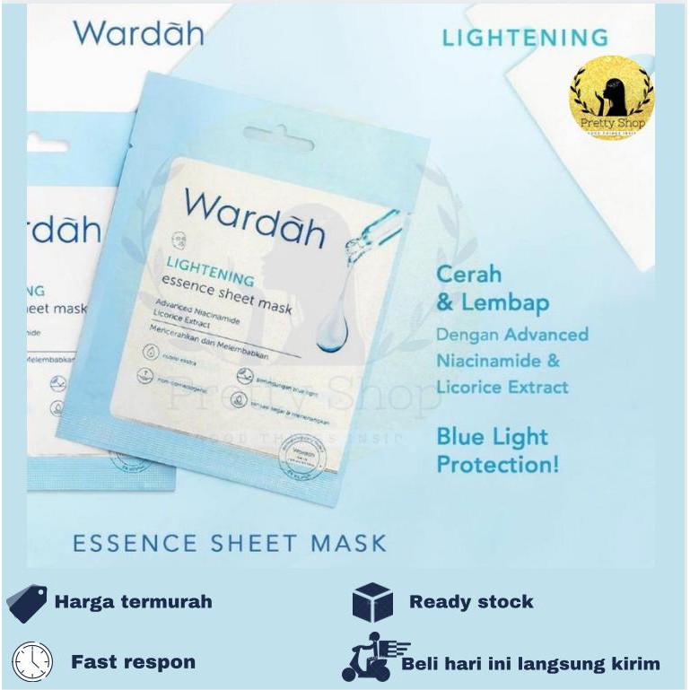 Jual WARDAH Lightening Essence Sheet Mask 20 ml | Shopee Indonesia