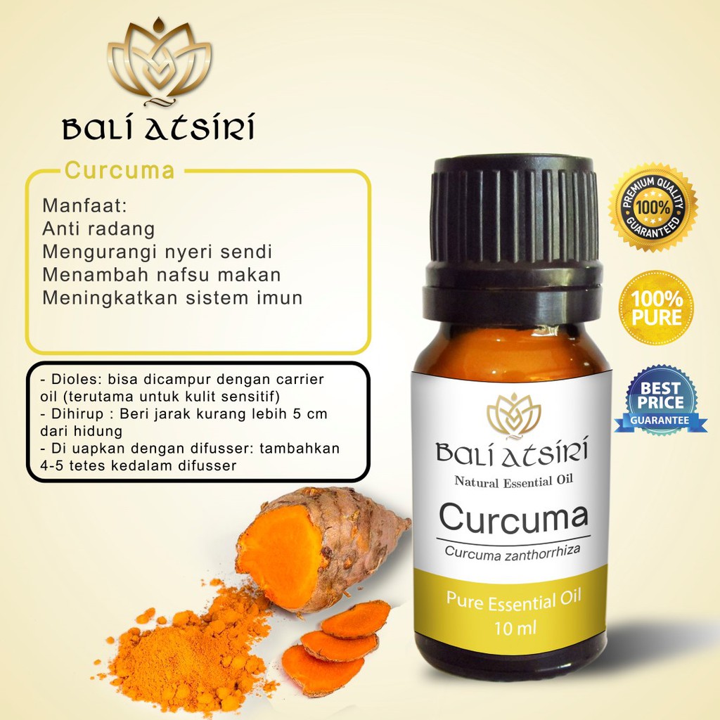 Jual Bali Atsiri Curcuma Oil 10 ml | Pure Essential Curcuma Oil 10 ml ...