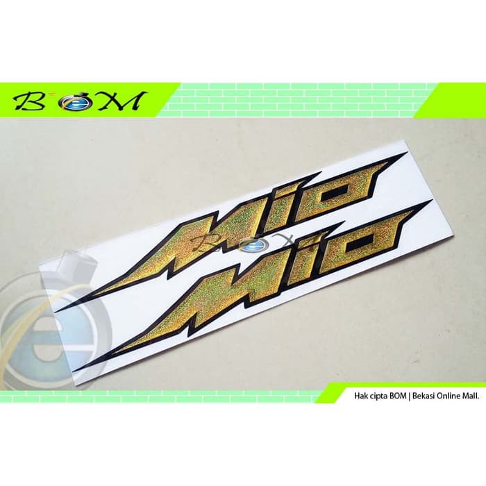 Jual Emblem Logo Lambang Tulisan Yamaha Mio Chrome Krum Emas Gold ...