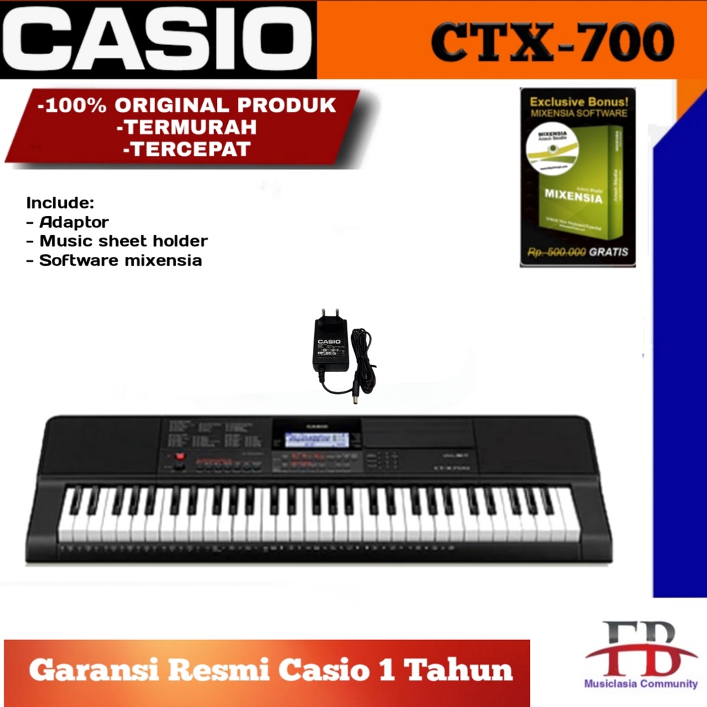 Jual Keyboard Casio CTX 700 / Alat musik Keyboard CT-X 700 / CTX-700 ...