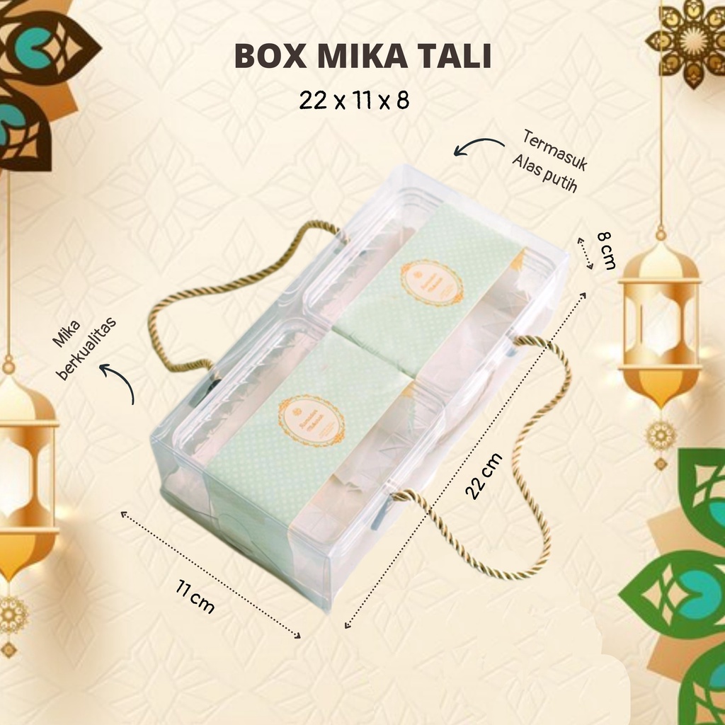 Jual Box Mika Tali 22x11x8 cm / Box Bening | Shopee Indonesia