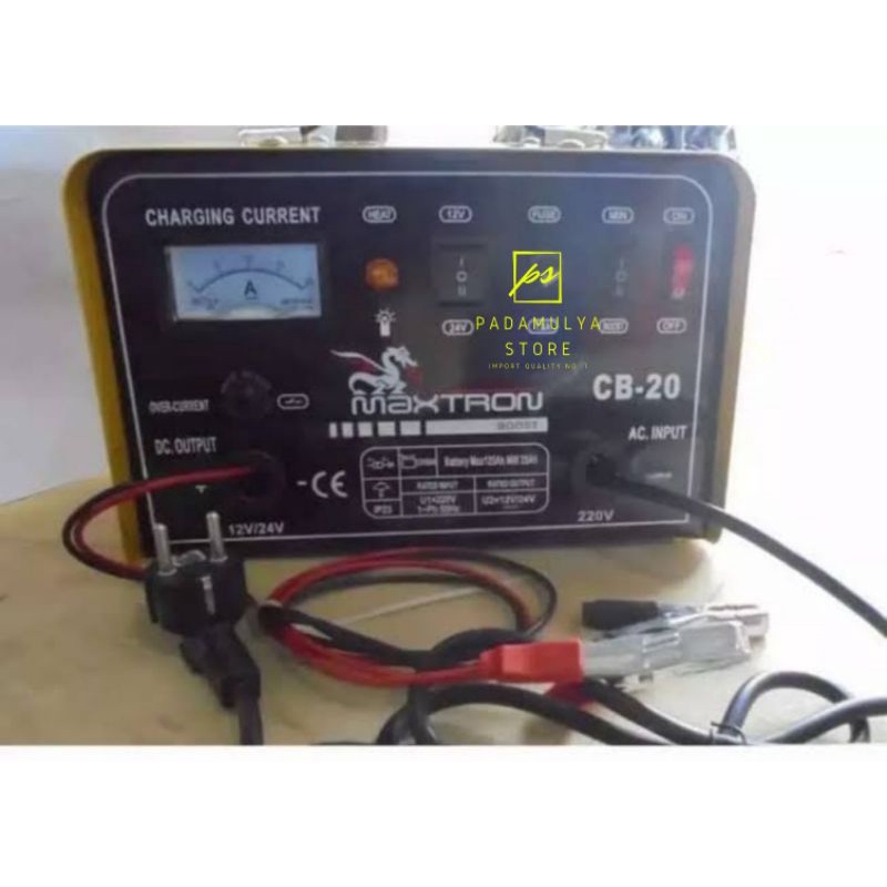 Jual Battery Charger Maxtron 20A CB-20 12V 24V Travo Aki Motor Vrla Ups ...