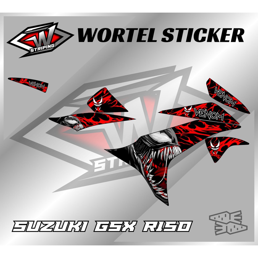 Jual Striping Hologram GSX R 150-Stiker Lis Decal Motor GSX R 150 Venom ...