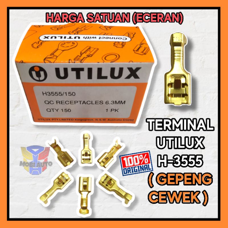 Jual Terminal Utilux Skun Gepeng Cewek Female H-3555 Asli Original ...