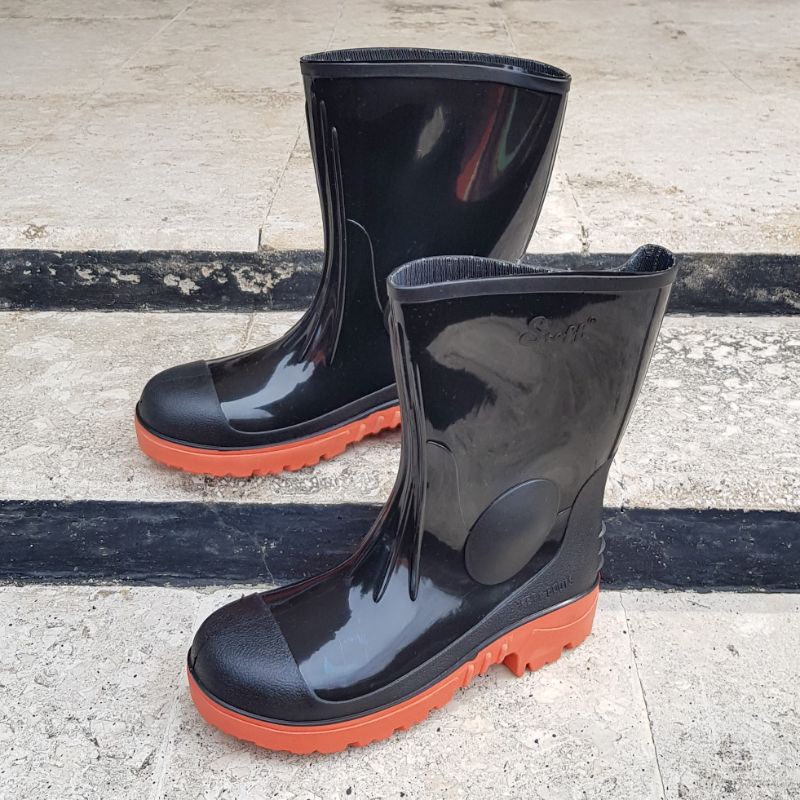 Jual SEMI SAFETY | Steffi Boots SEPATU BOOT PVC pendek Steel Toe Cap ...