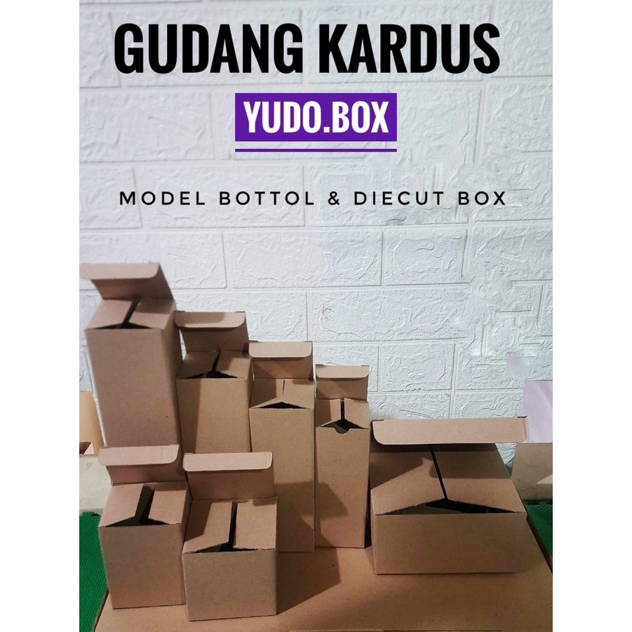Jual kardus karton uk. 7 x 7 x 10 cm model diecut botol | Shopee Indonesia