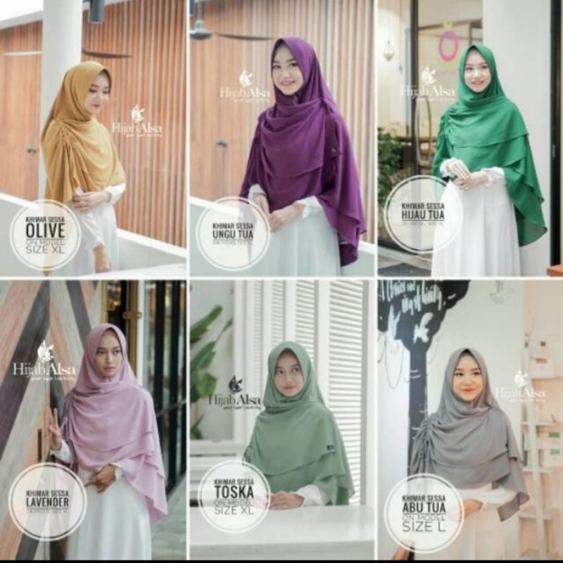 Jual (*FLASH SALE*)RUDUNG JILBAB HIJAB KHIMAR SESSA BY HIJAB ALSA ...