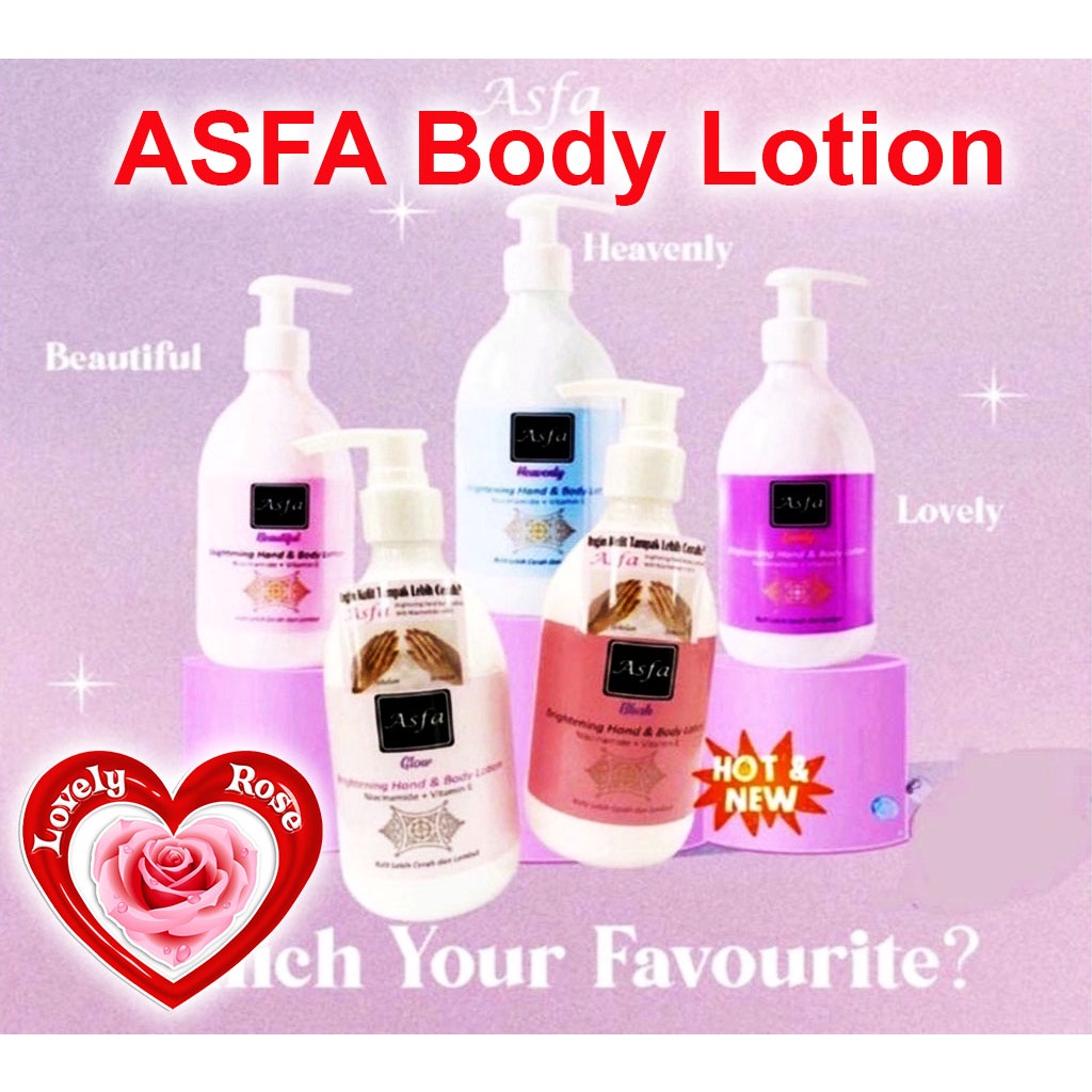 Jual ASFA BRIGHTENING HAND & BODY LOTION 300 ML / MINI 130 ML | Shopee ...