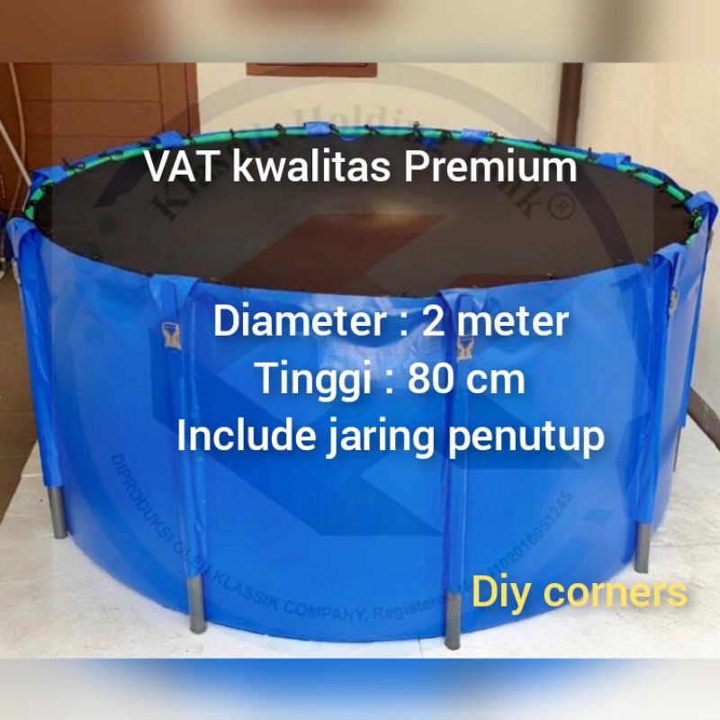 Jual VAT Kolam ikan kolam terpal 1,7m atau 2m | Shopee Indonesia