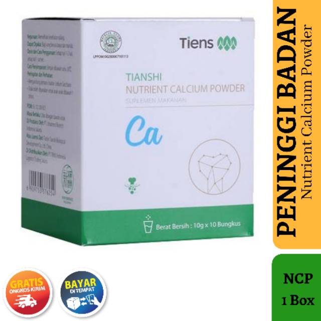 Jual Tiens Nutrient Calcium Powder NHCP Isi 10 Sachet | Kalsium Dewasa ...