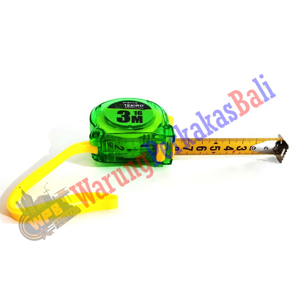 Jual TEKIRO Meteran Transparan 3 Meter Measuring Tape Double Tape 3M X ...