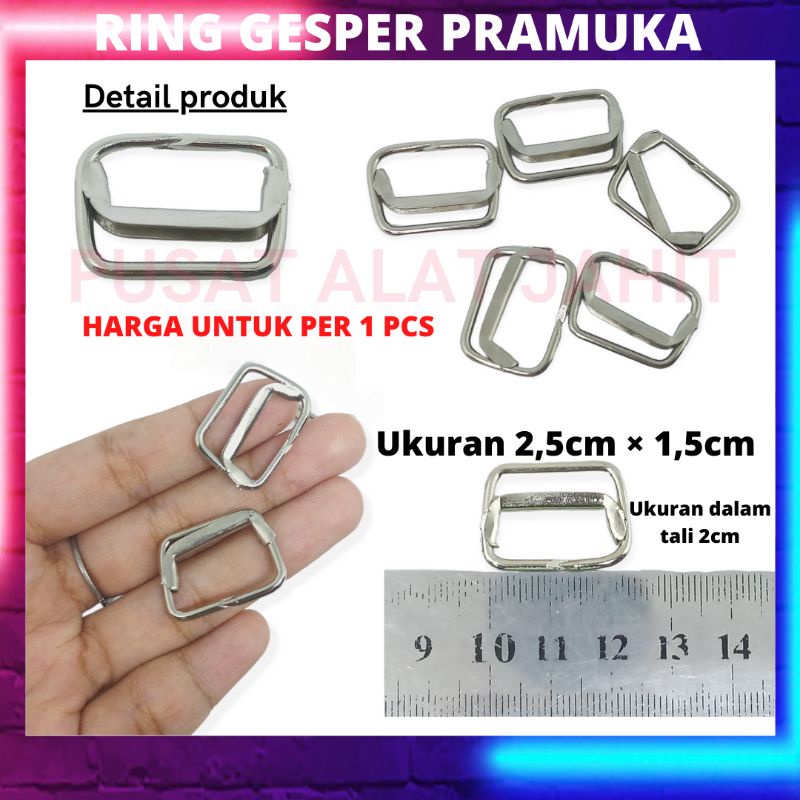 Jual Ring gesper tebal tali rompi pengait baju silang untuk seragam ...
